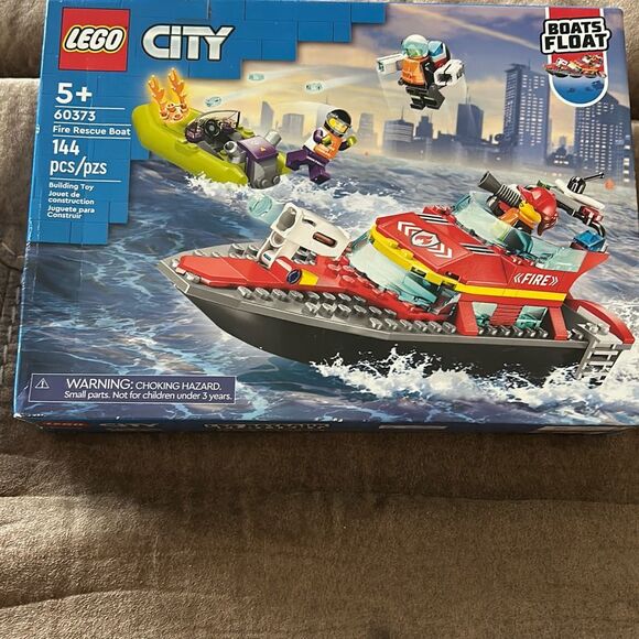 Lego | Toys | Lego City Fire Rescue Boat 6373 Toy Floats On Water With ...